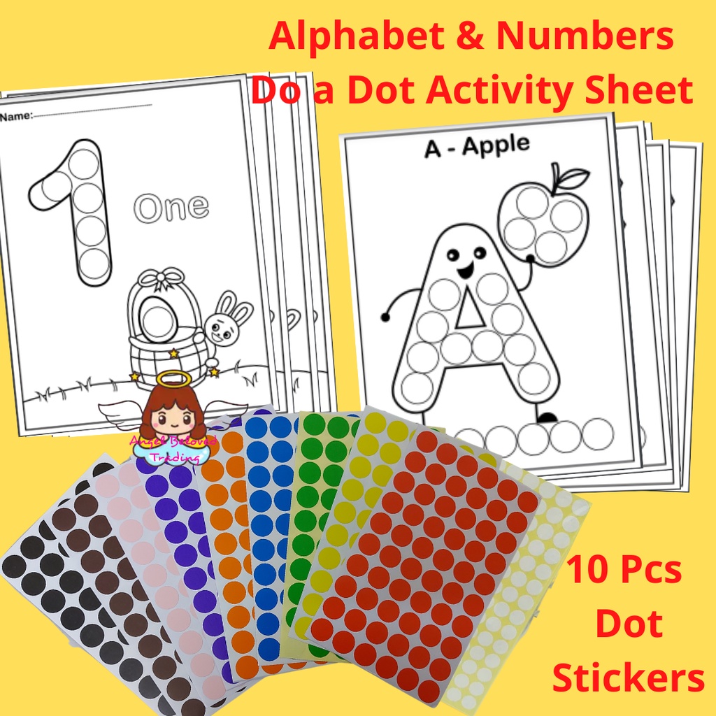 Alphabet Numbers 1-10 Do a Dot worksheet Montessori Early Learning Busy ...