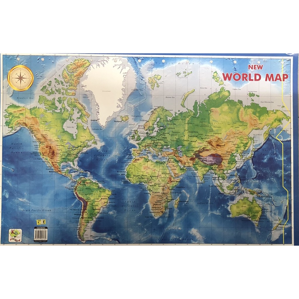 The World Map Chart Poster/CARTA DUNIA | Shopee Malaysia