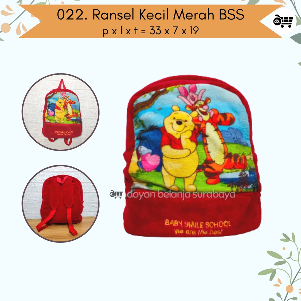 MERAH Bss Red Small Backpack | Shopee Malaysia