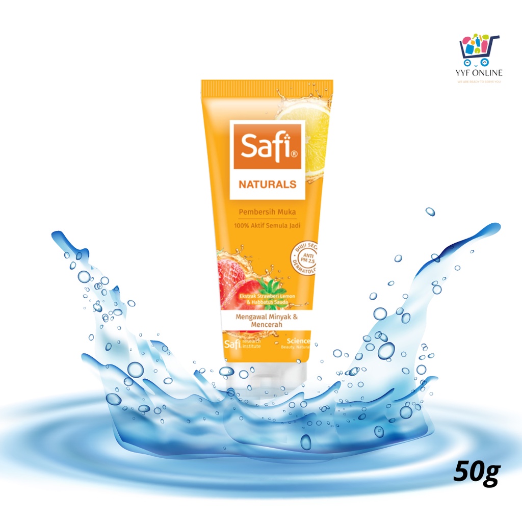 SAFI Naturals Oil Control & Brightening Facial Cleanser Pembersih Muka ...