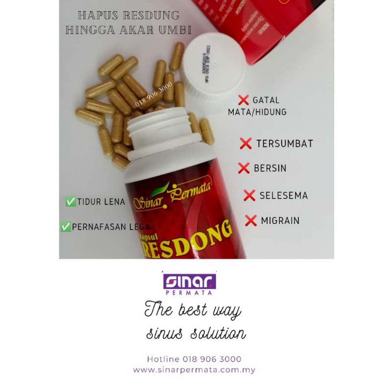 [READY STOCK ] KAPSUL RESDUNG TERBAIK ALERGIK/ALAHAN/BERAIR HIDUNG ...