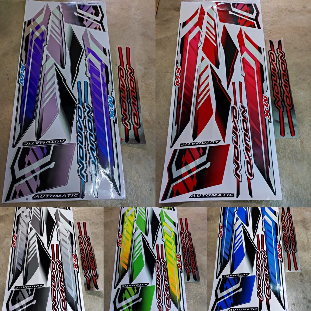 stiker sticker body Stripe Cover set (5) 02 2 Yamaha Nouvo MX nouvo S Nouvos | Shopee Malaysia