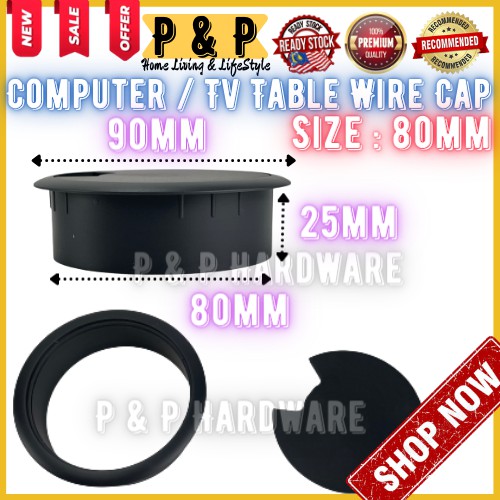 35MM / 60MM / 80MM Hole Plastic Cover Wire Cable End Cap For Computer ...