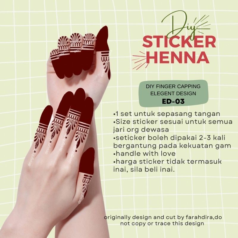 STICKER INAI JARI SPECIAL DESIGN | Shopee Malaysia