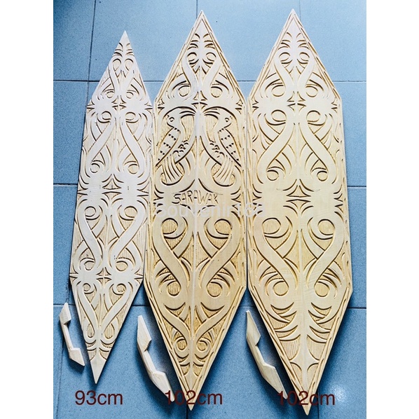 Terabai Kayu🪵Iban Design Borneo Sarawak🛡️Size: L 93cm / XL 102cm🪘 ...