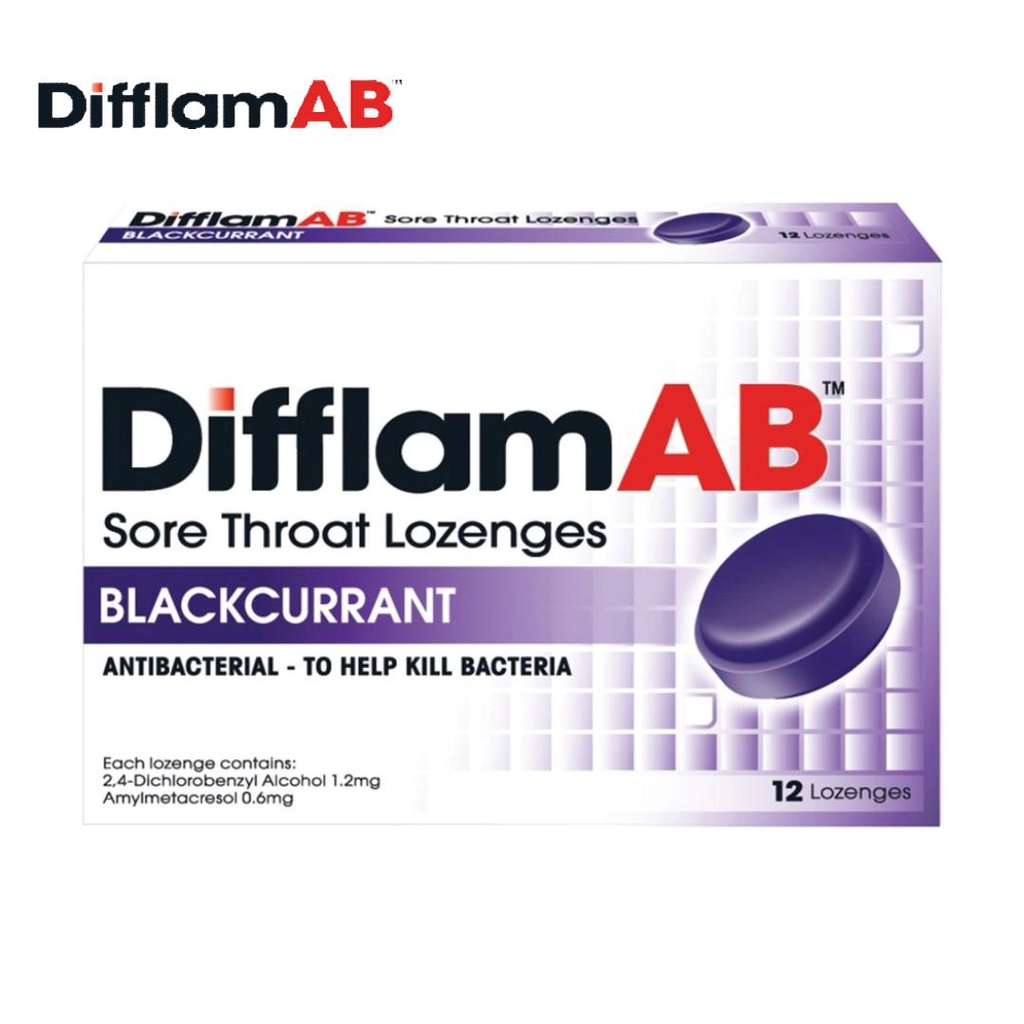Difflam AB Sore Throat Lozenges 6's/Pack & 12's/Box ( Orange / Lemon ...