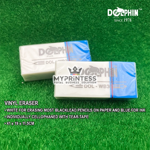 MYPRINTESS DOLPHIN ERASER (DOL-WB30) - VINYL ERASER | Shopee Malaysia