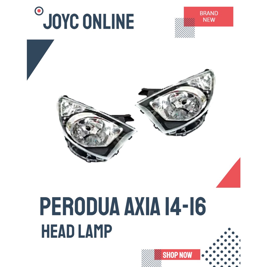(TYC BRAND) PERODUA AXIA G SPEC HEAD LAMP 2014-2016 | Shopee Malaysia