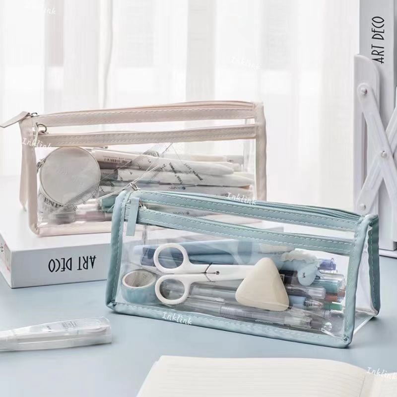 🔥Ready Stock🔥Double Layer Transparent Pencil Case,Large Capacity ...