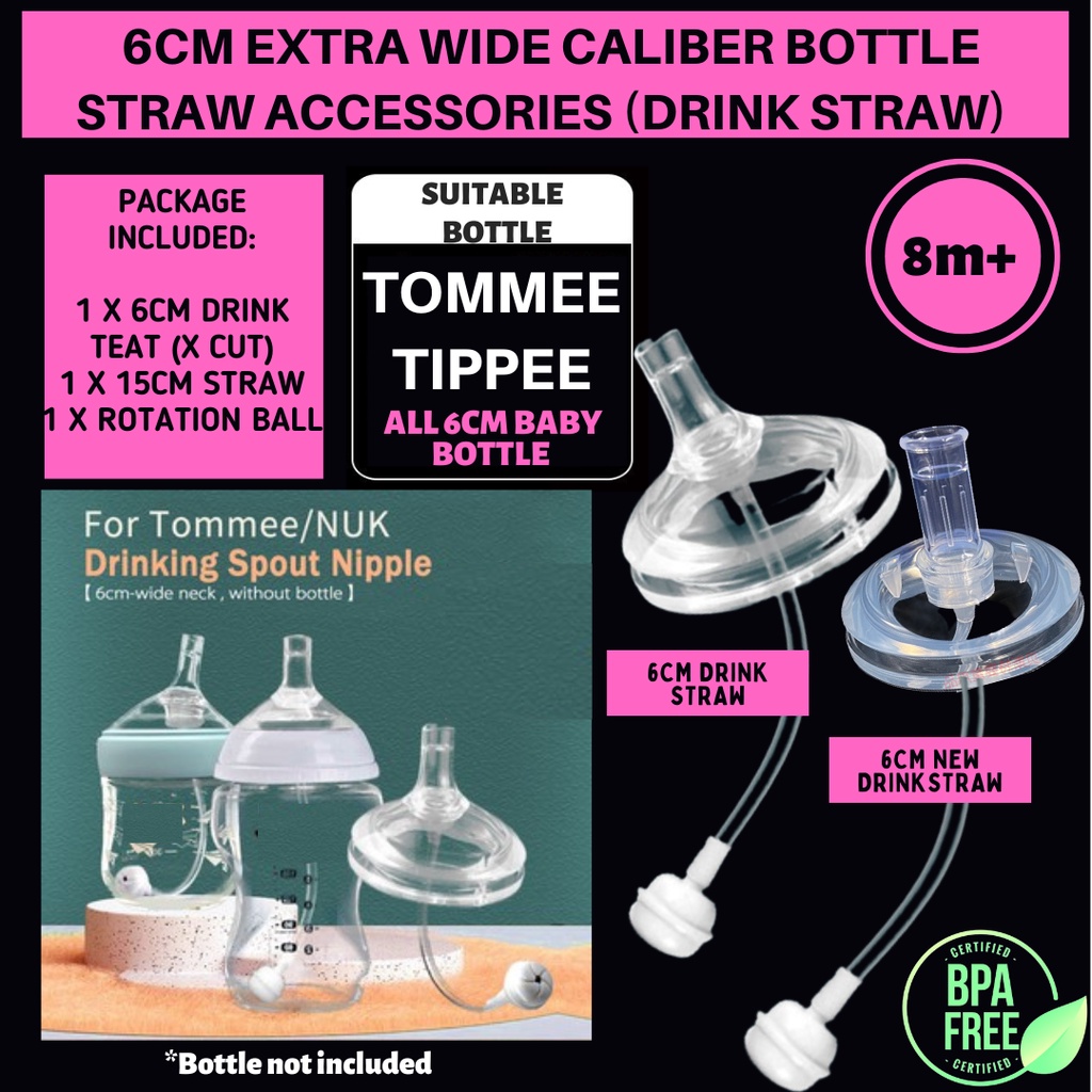 Drink Teat Straw for Tommee Tippee Heorshe Nuby Pureen Nuk 6cm Extra ...