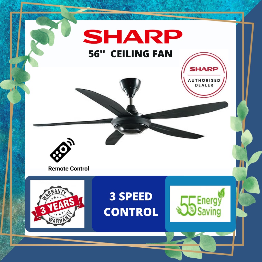 FREE SHIPPING 】 Sharp 56 inch 5 Blade Ceiling Fan with Remote Control ...