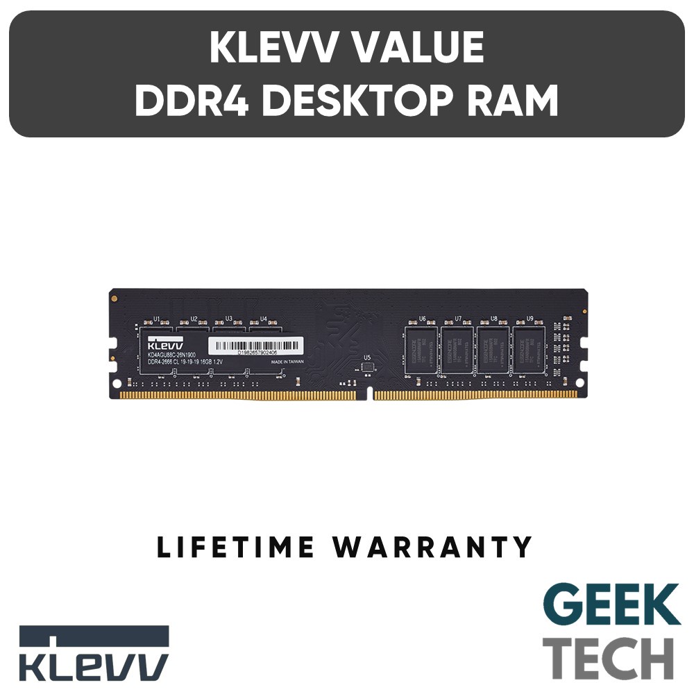 KLEVV DDR4 Value RAM 2666MHz/3200MHz for Desktop 8GB/16GB/32GB (SK ...