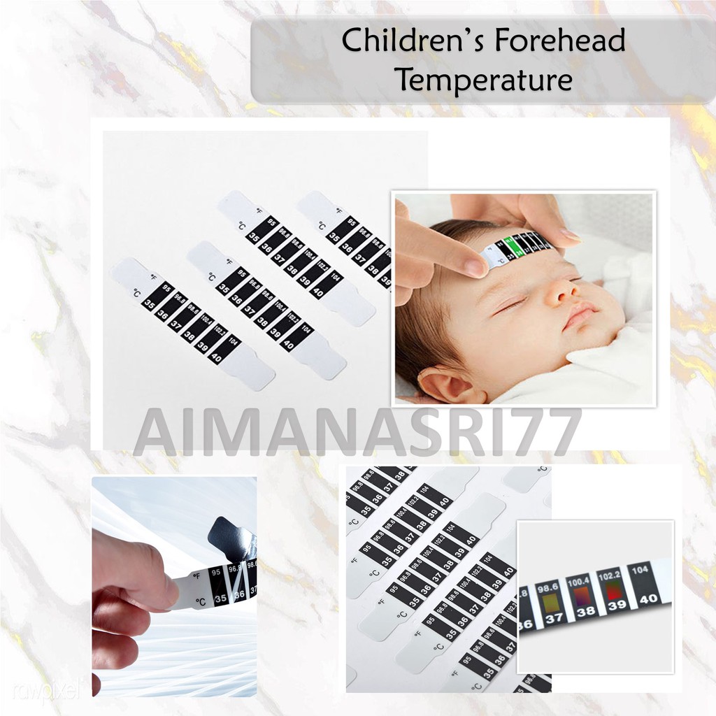 FOREHEAD HEAD STRIP THERMOMETER FEVER BABY TEST TEMPERATURE | Shopee ...