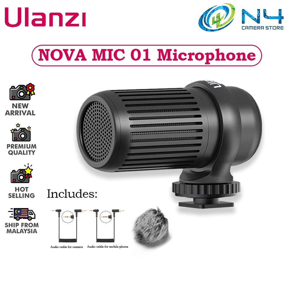 Ulanzi NOVA MIC 01 Universal Cardioid Video Microphone On Camera Mic ...