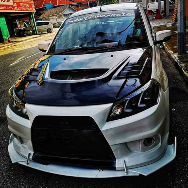 bonet depan proton saga flx blm persona lama copy subaru evo bodykit ...