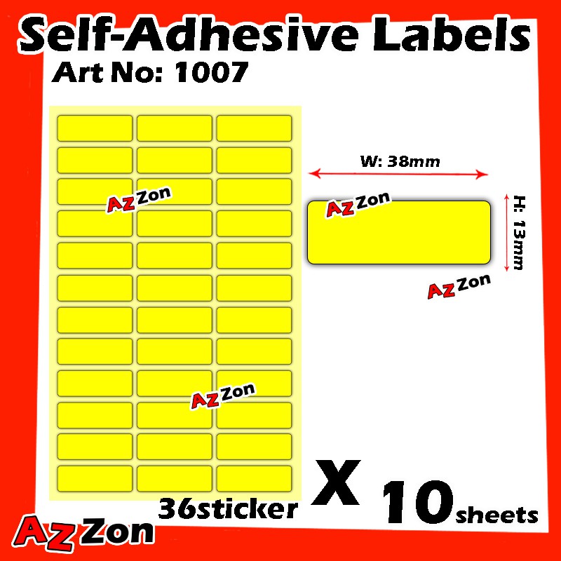 HALLO 1007 Self-Adhesive Label Fluorescent Label Sticker Colorful Paper ...