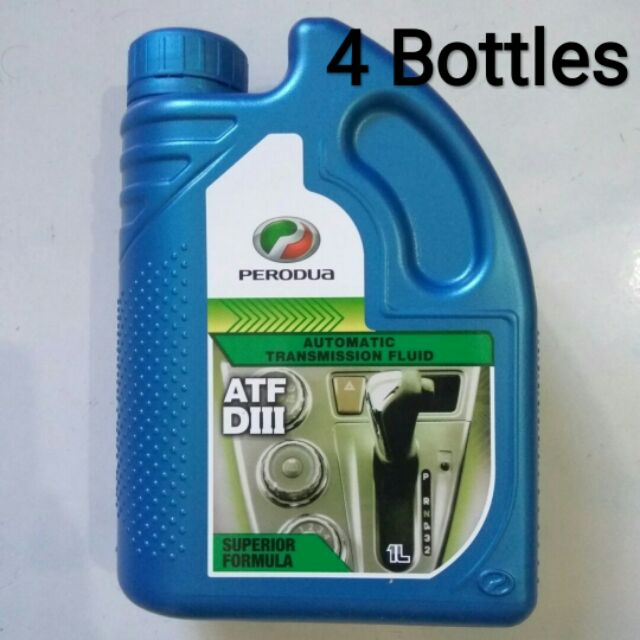 PERODUA Automatic Transmission Fluid ATF DIII / D3 1 LITER X 4 bottles ...