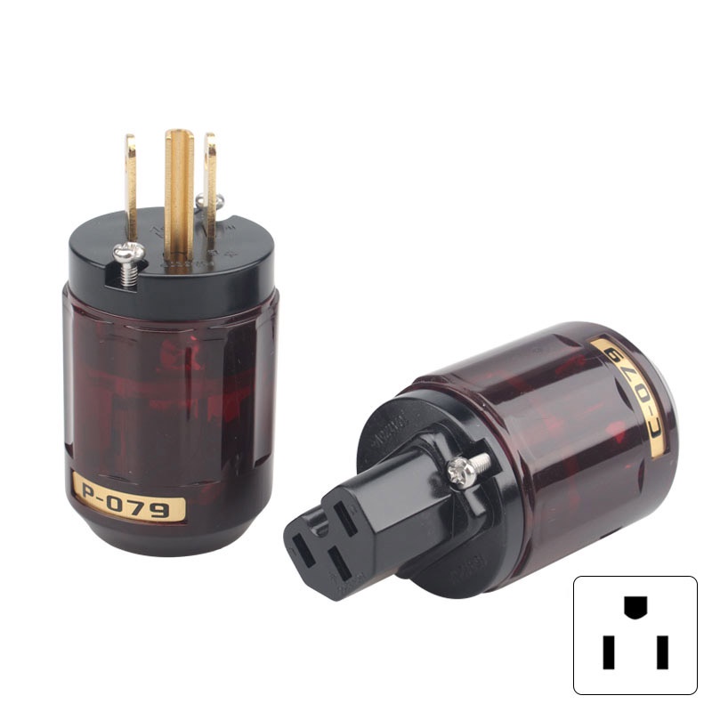 《READY STOCK》OYAIDE Gold Plated Power Audio Connector Plug & Socket US ...