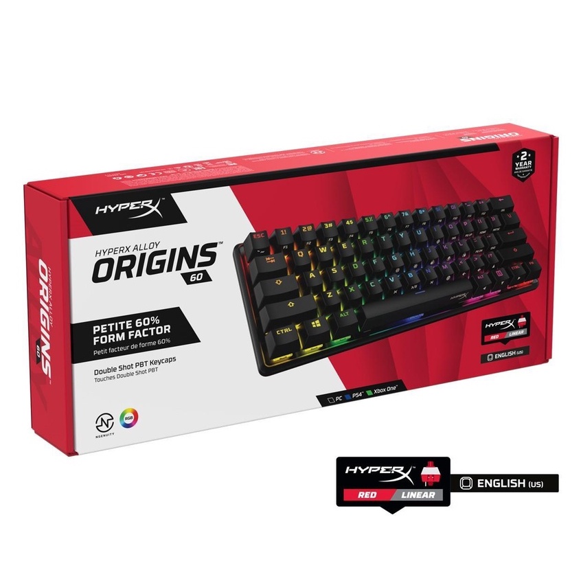 # HyperX Alloy Origins 60 - 60% RGB Mechanical Keyboard # [ RED / AQUA ...
