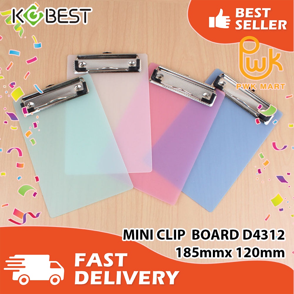KOBEST CLIPBOARD D4312 (185mmx 120mm ) * cheque clip board / bill clip ...