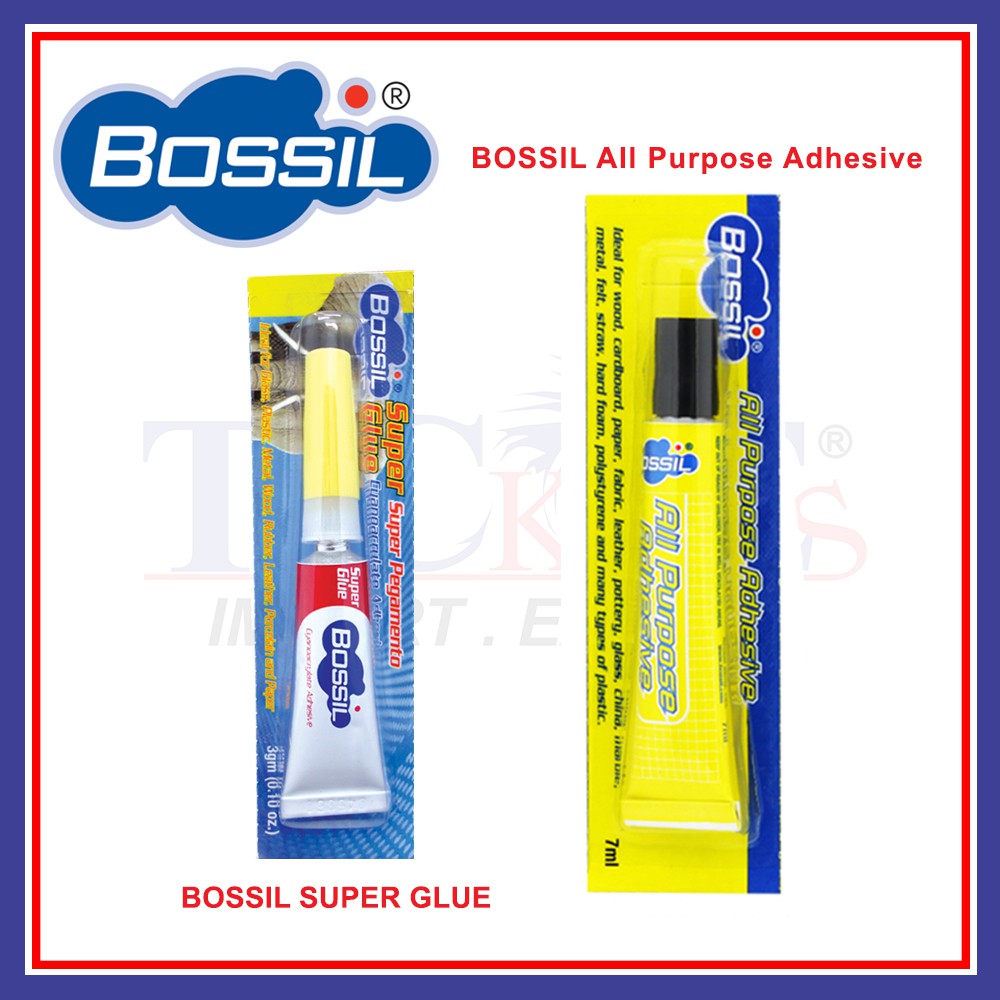 Bossil Super Glue Adhesive All General Purpose Gam Serbaguna | Shopee ...