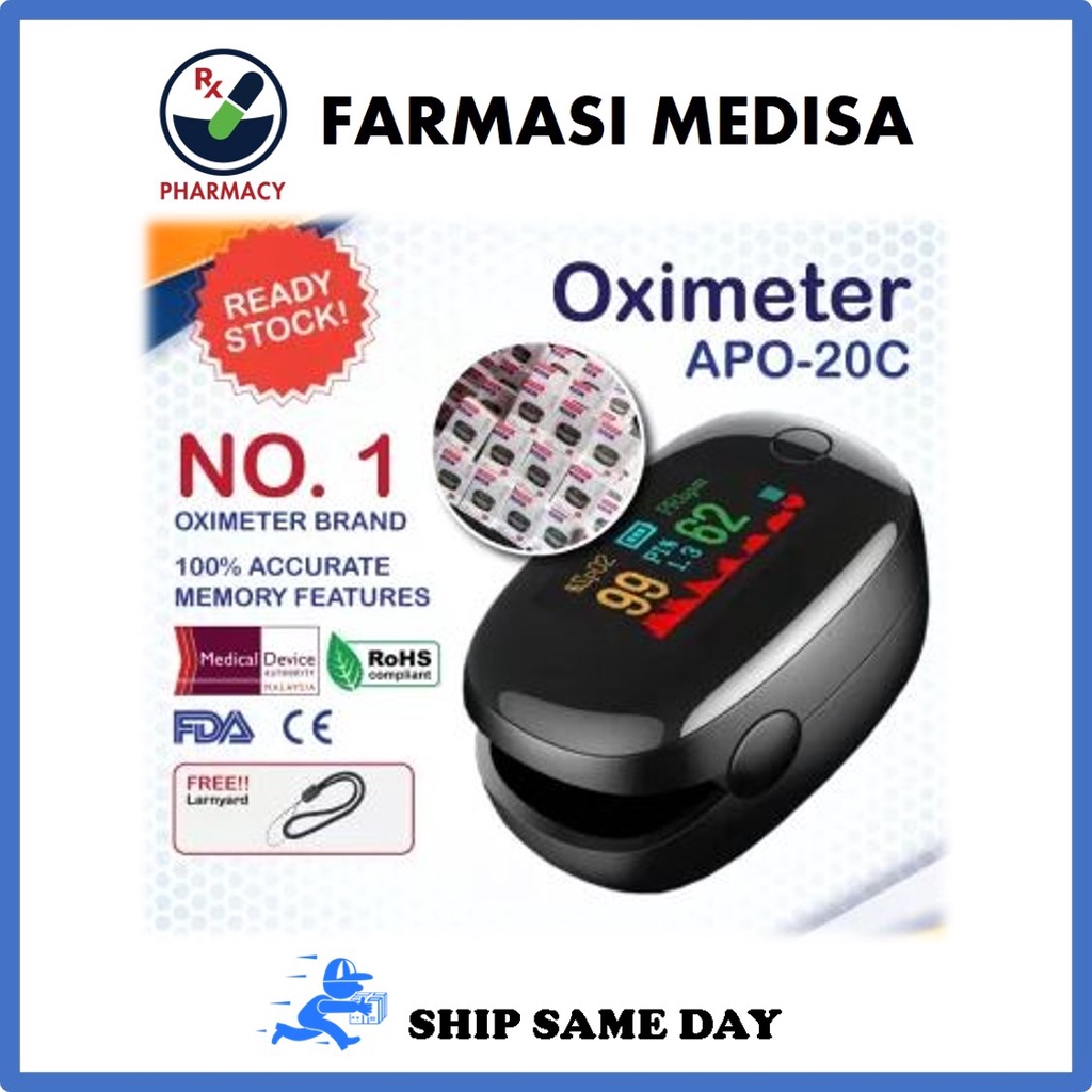 (MDA/KKM APPROVED) Pulse Oximeter Surgiplus APO-20C 100% Accurate ...