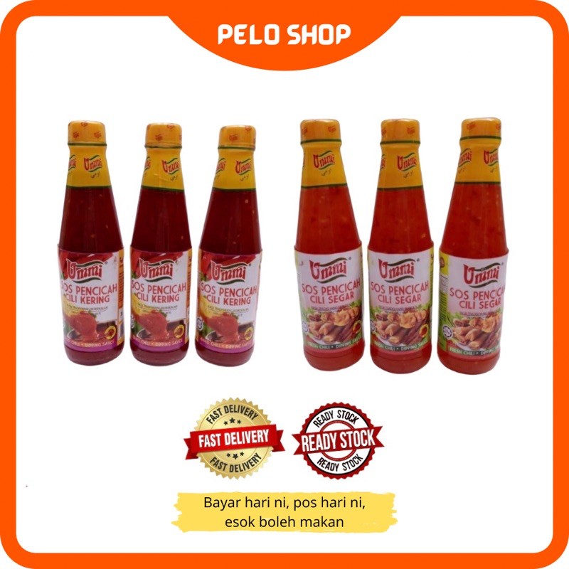 Sos Cili Segar Pedas / Sauce Chili Kering Manis Pencicah Serbaguna Ummi ...