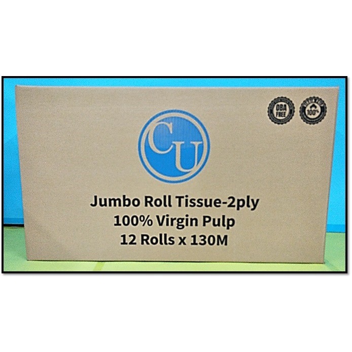 12 rolls of CU Jumbo Roll Tissue (100% Virgin Pulp) 130m | Shopee Malaysia