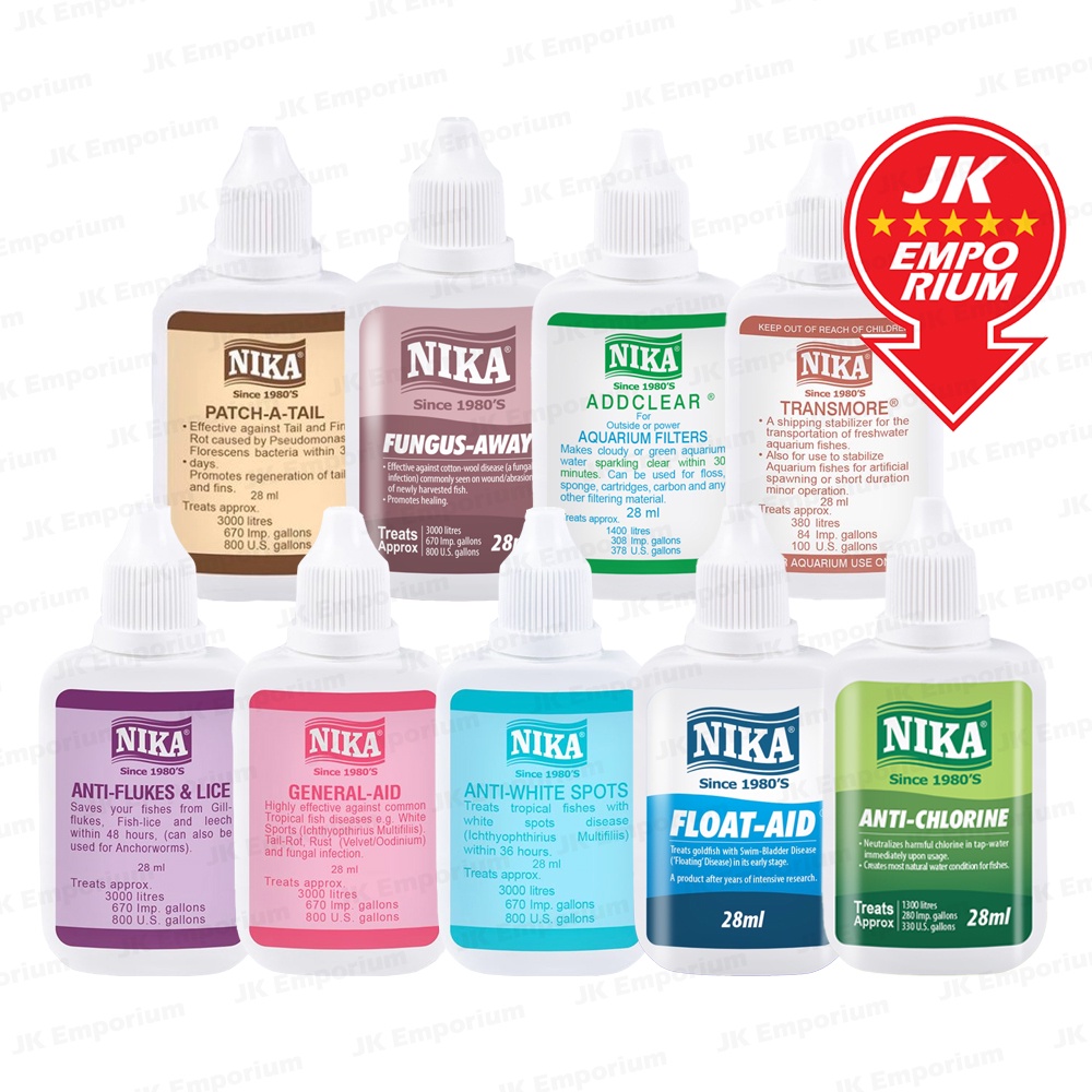 Nika Fish Med Patch-A-Tail Fin Rot Fungus Away AddClear Transmore ...
