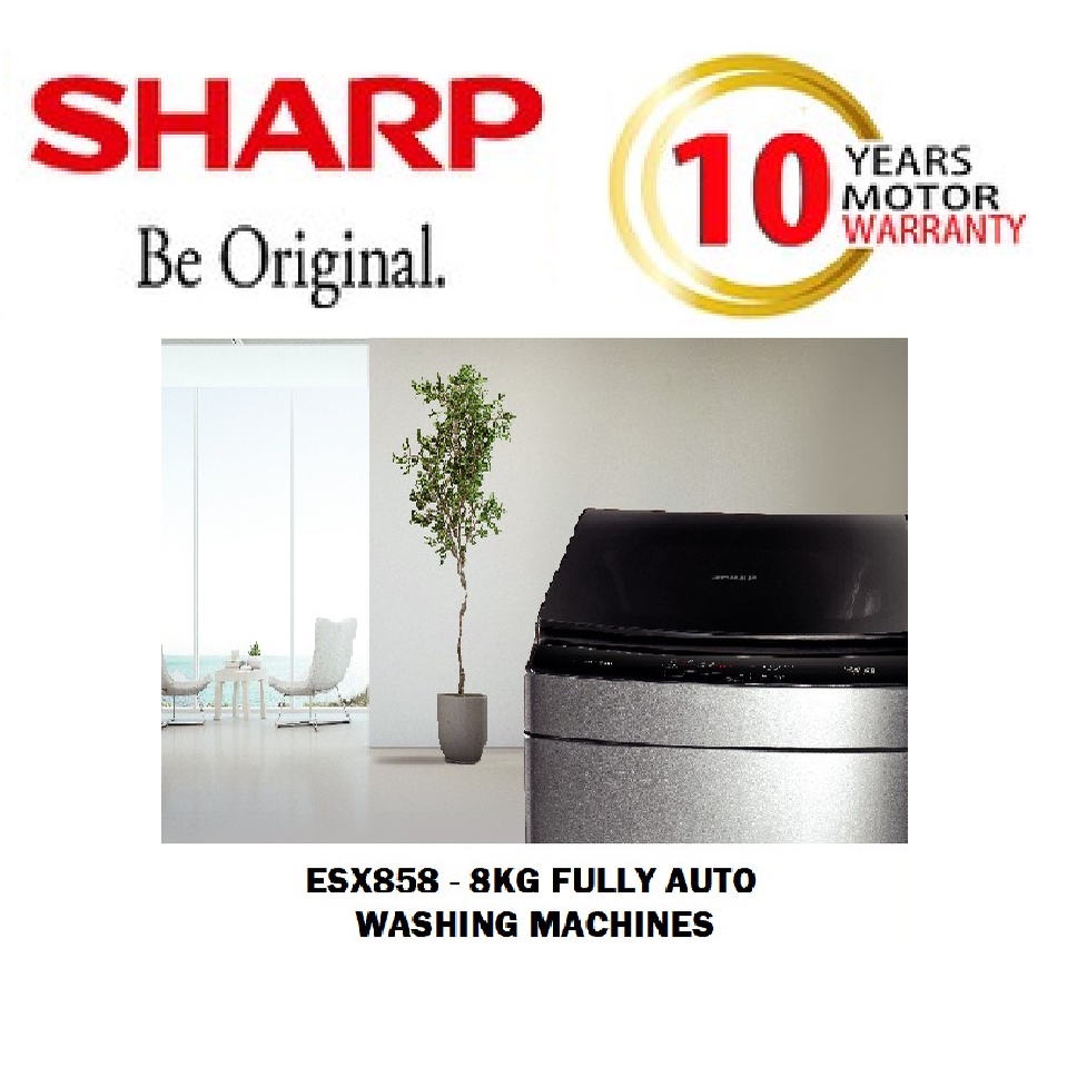 READY STOCK - SHARP ESX858 - 8KG FULL AUTO WASHING MACHINE | Shopee ...