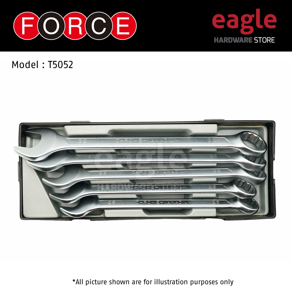 Force T5052 5pcs Combination Wrench Set ( Metric ) | Shopee Malaysia