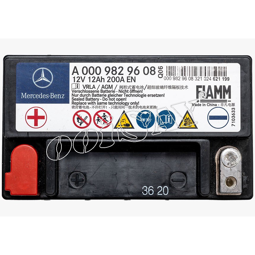 FRDE - MERCEDES BENZ - AUX14 (AGM) - Auxiliary Battery - A0009829308 ...