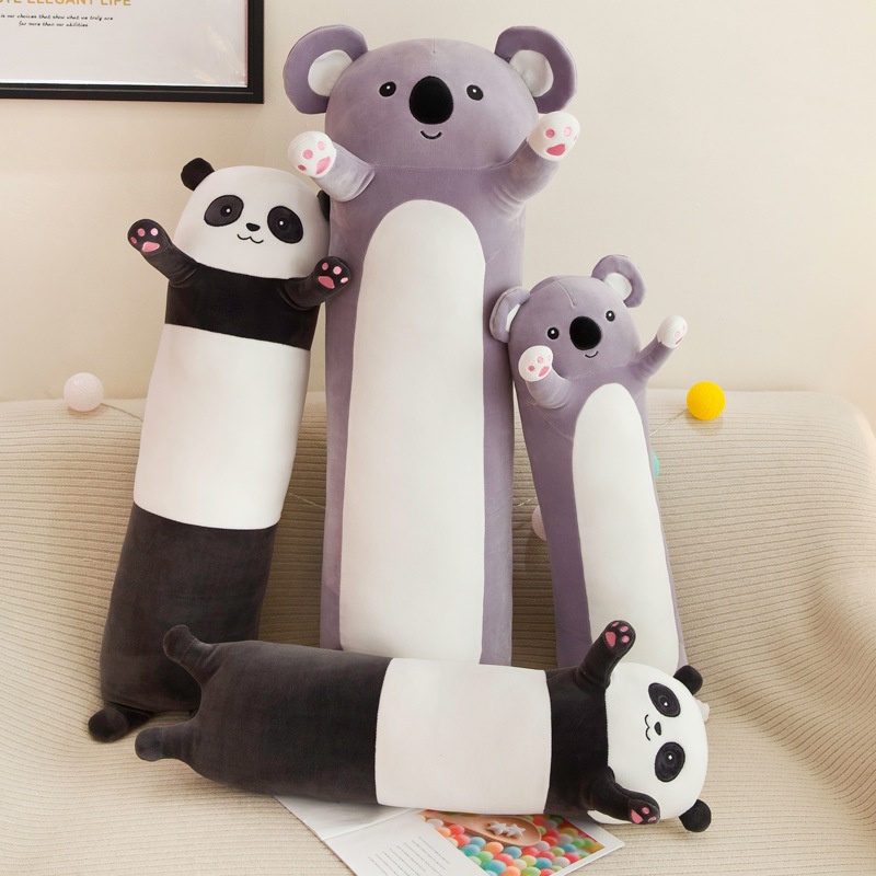 Long Giant Panda Plush Toy Cylidrical Animal Bolster Pillow Koala Bear ...