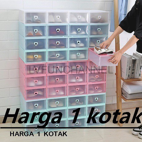 Transparent Slide Folding Shoe Box Medium Thickness 31cm X 20cm X 12cm ...