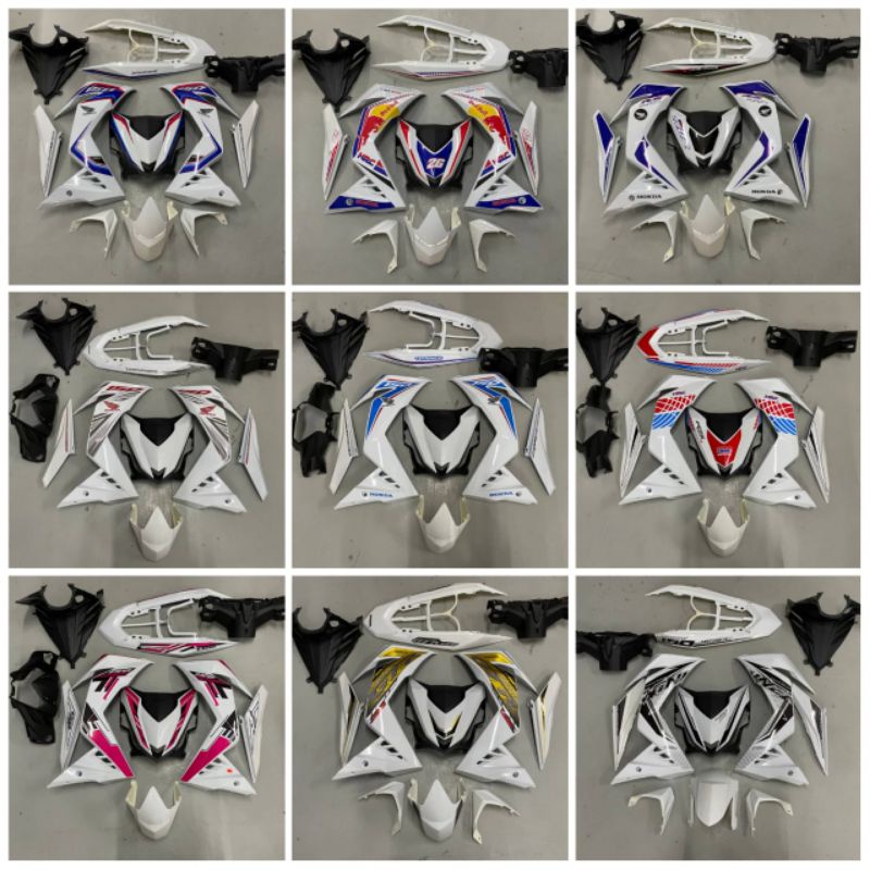 COVERSET HONDA RS150 V1 V2 V3 WINNER X 150 SUPRA GTR CUSTOM DESIGN ...