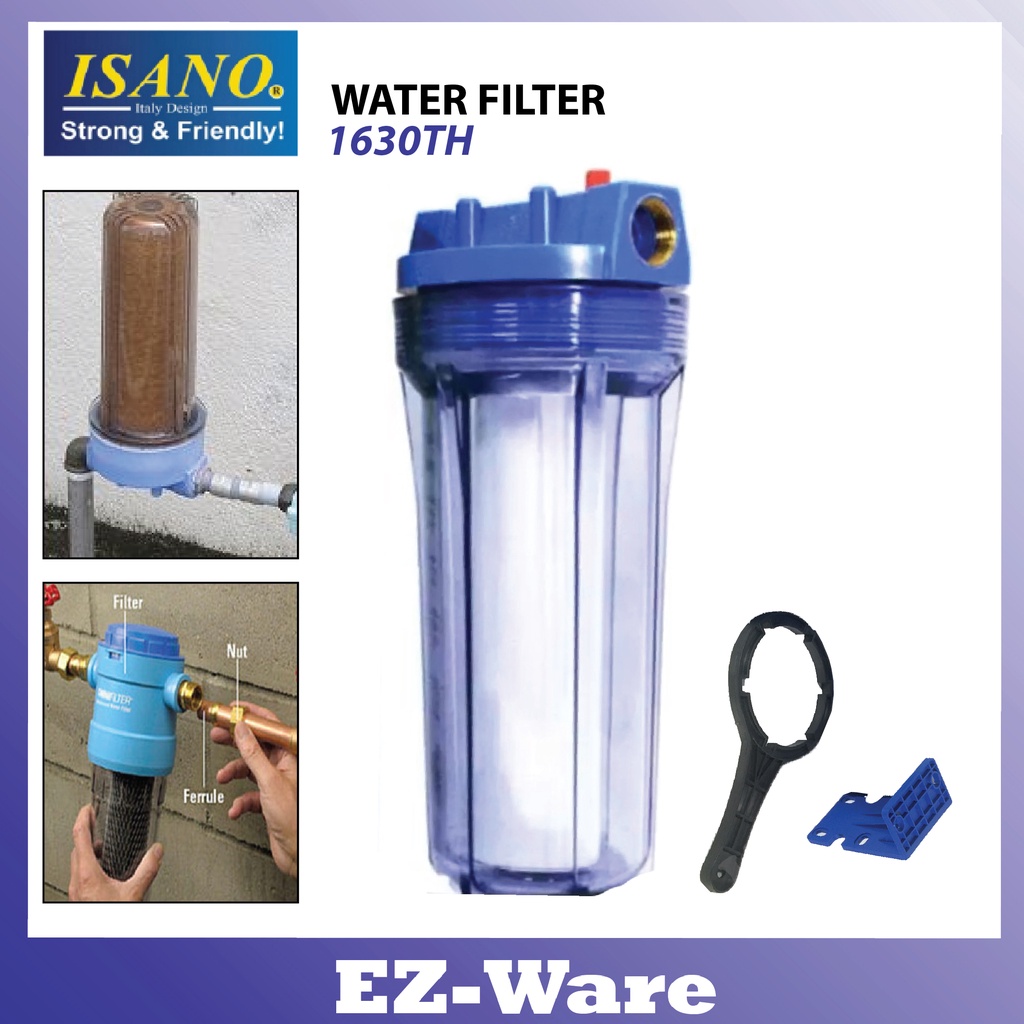 ISANO 10" Transparent Housing Water Filter 1630TH 10" Housing Filter ...