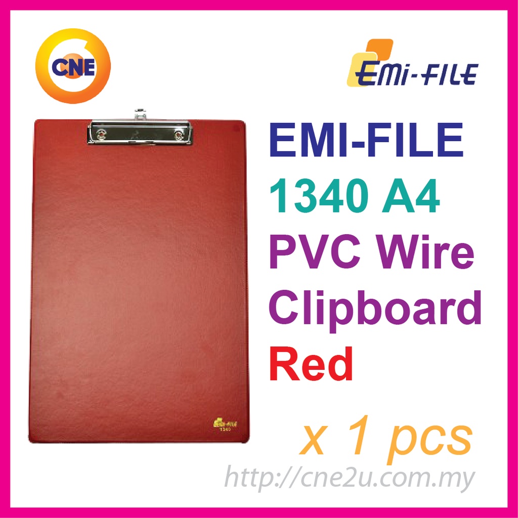 EMI-FILE 1340 PVC Wire Clipboard (Random Colour) / Papan Klip / Papan ...