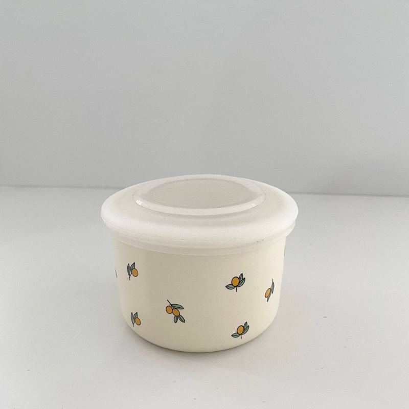 Baby Ceramic Bowl Container Tupperware BLW Cooking Plate Cover Feeding ...