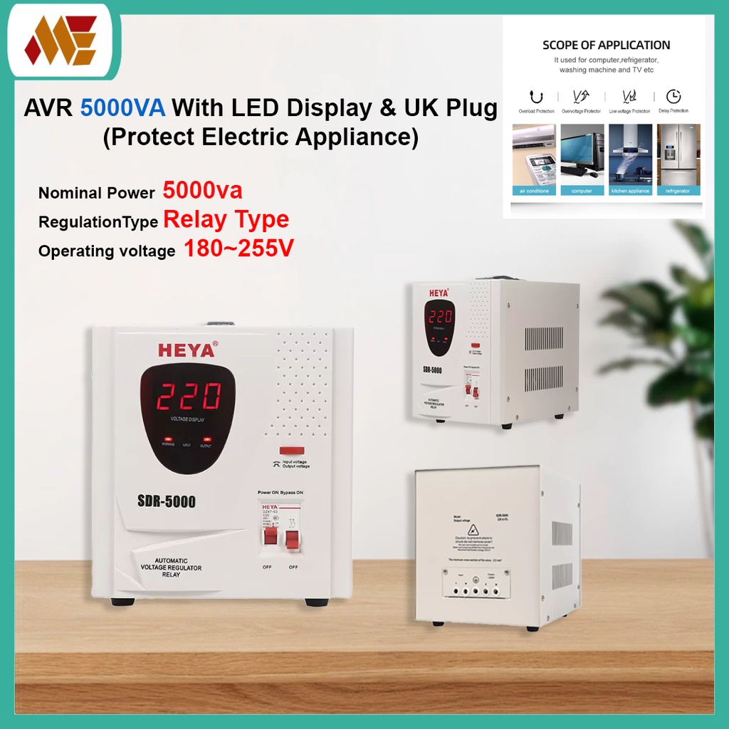 AVR 5KVA Single Phase AC Automatic Voltage Regulator/Voltage Stabilizer ...
