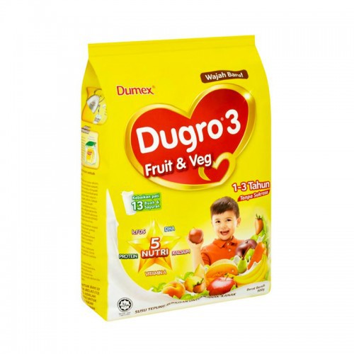 Dumex Dugro 3 Milk Powder - Fruit & Veg (900g) | Shopee Malaysia