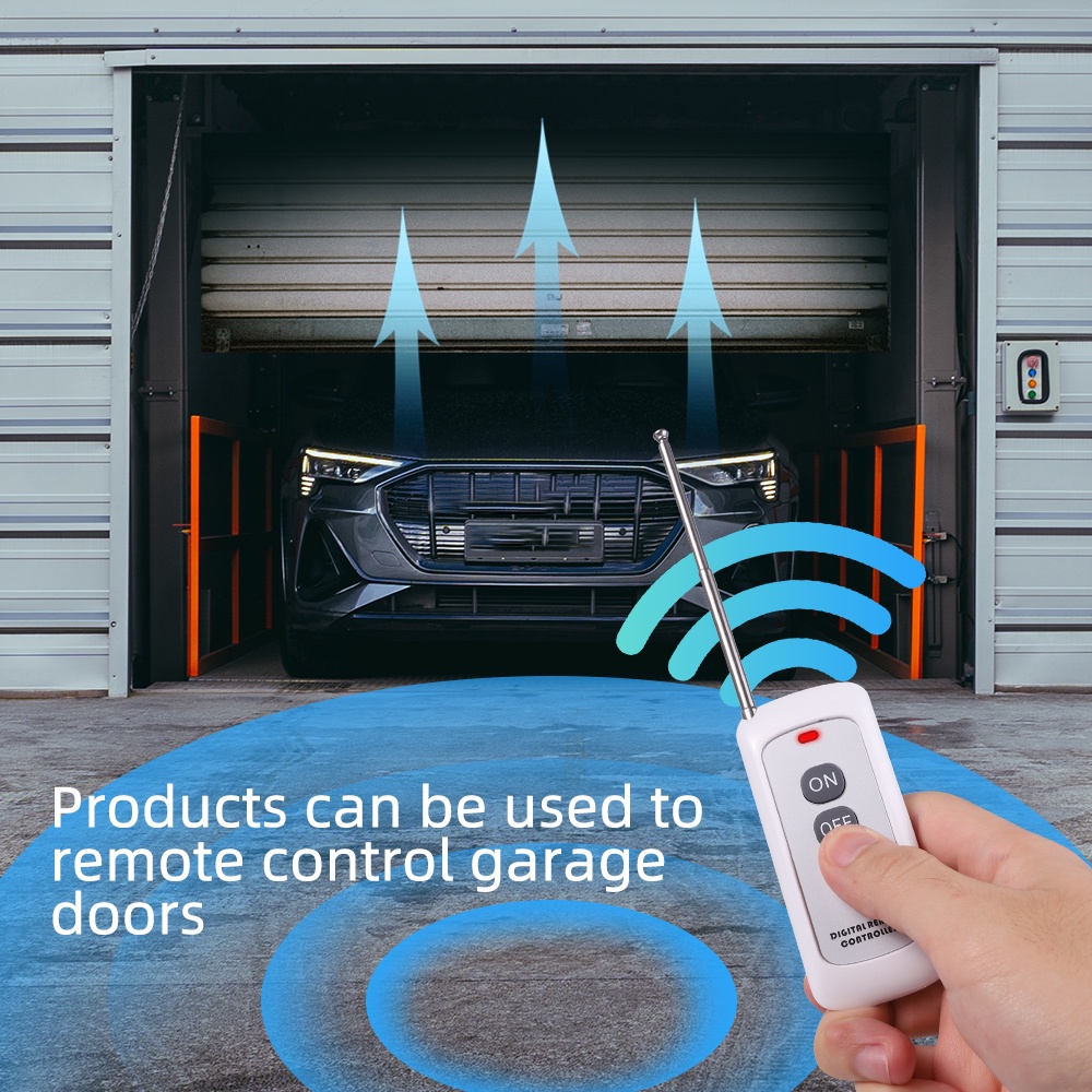 2/4/6/8 Key 433Mhz Button Wireless Remote Control Antenna 1527Mhz Learning Code RF Module 1000m ...