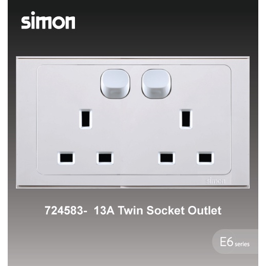 Simon E6 Series Switch / Switches & Socket Outlet (WHITE) | Shopee Malaysia