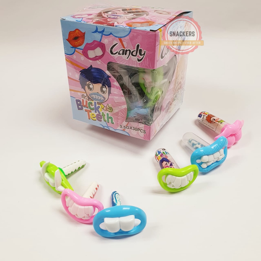 💥ITEM BARU💥 30Pcs Seahorse Jenama Buck Teeth Candy / Fun Buck Teeth ...