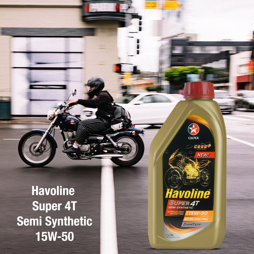 Caltex Havoline Super 4T Semi Synthetic Motorcycle Oil (1L) 15W50 ...