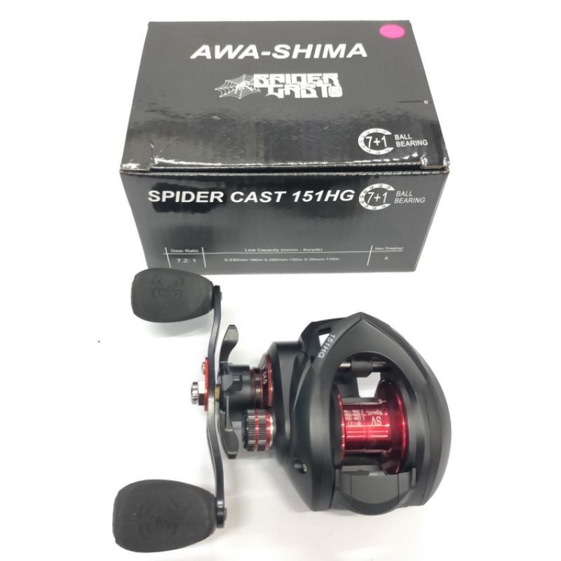 AWASHIMA 2022 NEW SPIDER CAST 151HG BC FISHING REEL | Shopee Malaysia