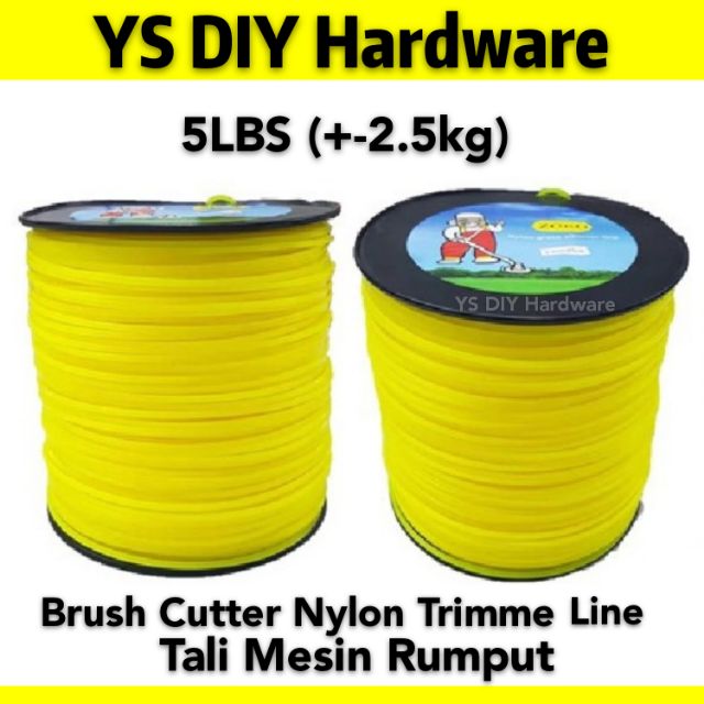 2KG (5LBS) BRUSH CUTTER NYLON TRIMMER LINE / NYLON GRASS TRIMMER LINE / TALI MESIN RUMPUT 割草绳 ...
