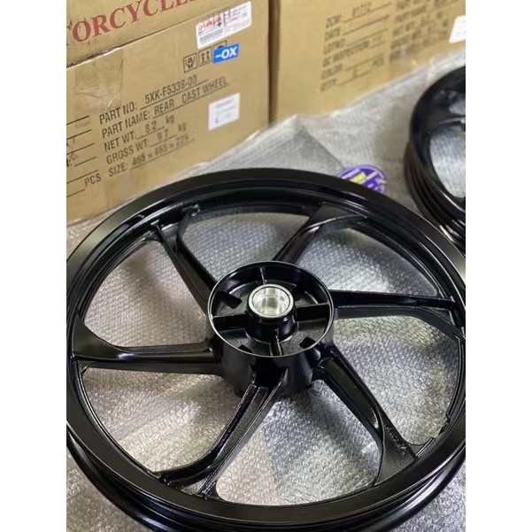 100% ORIGINAL YAMAHA 5XK Y125ZR Y125Z Sportrim Cast Wheel Sport Rim Sport Rim 6 Batang (Blue ...