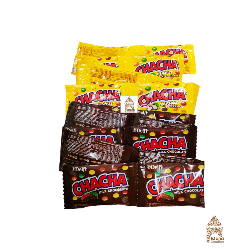 Delfi Chocolate Cha Cha Milk Chocolate / ChaCha Peanut RENCENG (10 pcs ...