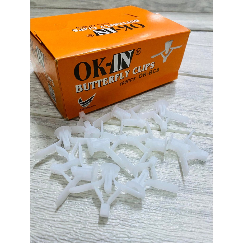 10PCS 【 CEILING TYPE WALL PLUG 】OK-IN PVC BUTTERFLY CLIP / WALL PLUG ...