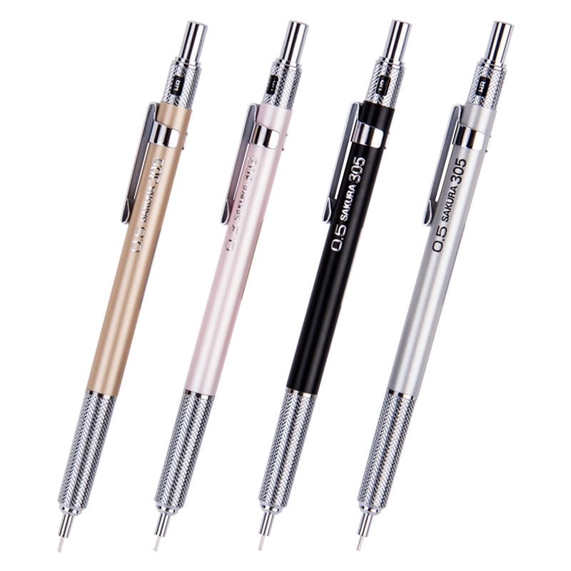 Japan SAKURA XS-303/305 Metal Press Mechanical Pencil Lapiz 0.3/0.5mm ...
